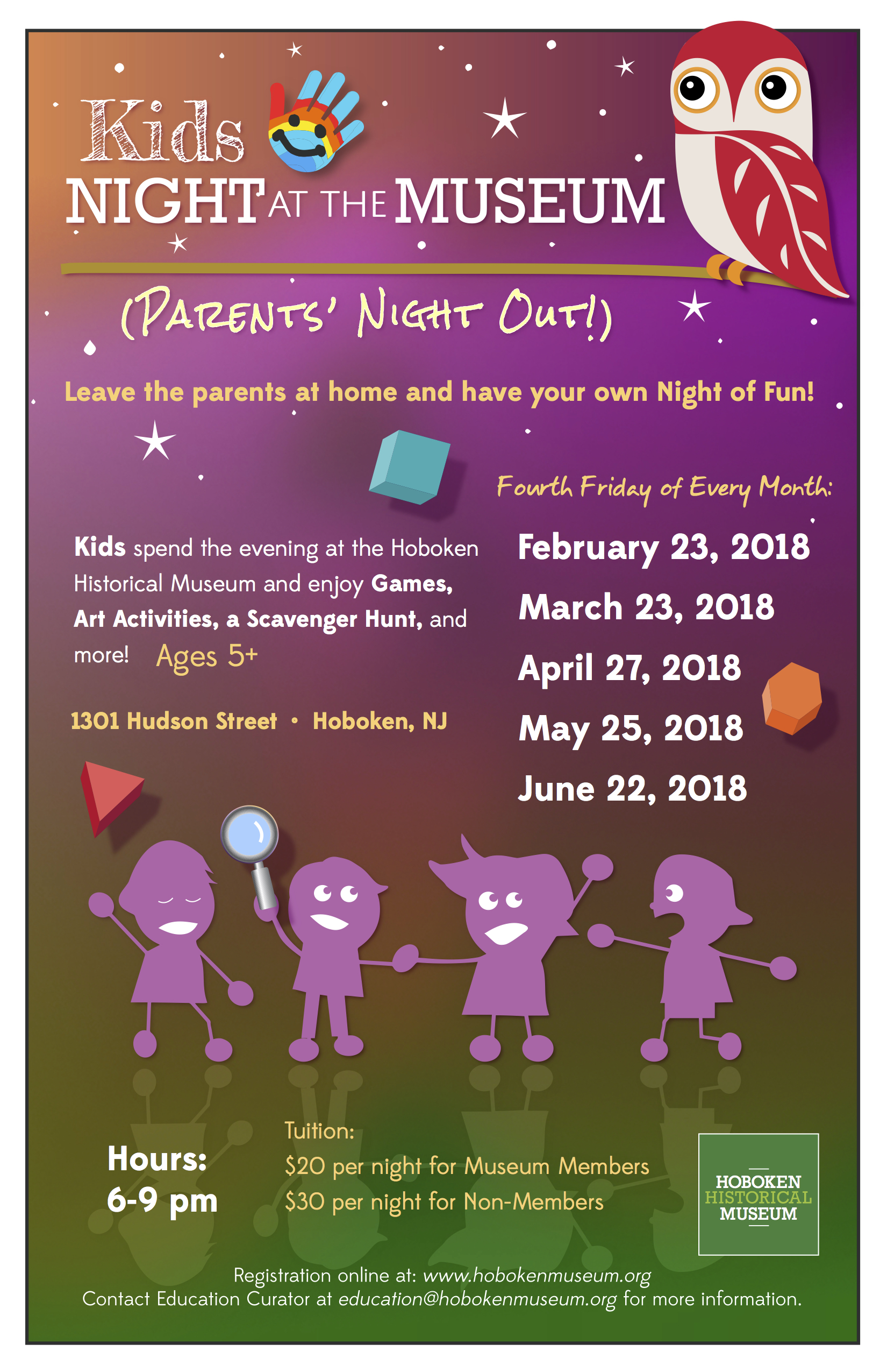 Kids Night Poster Feb-June 2018 (1) - Hoboken Historical Museum